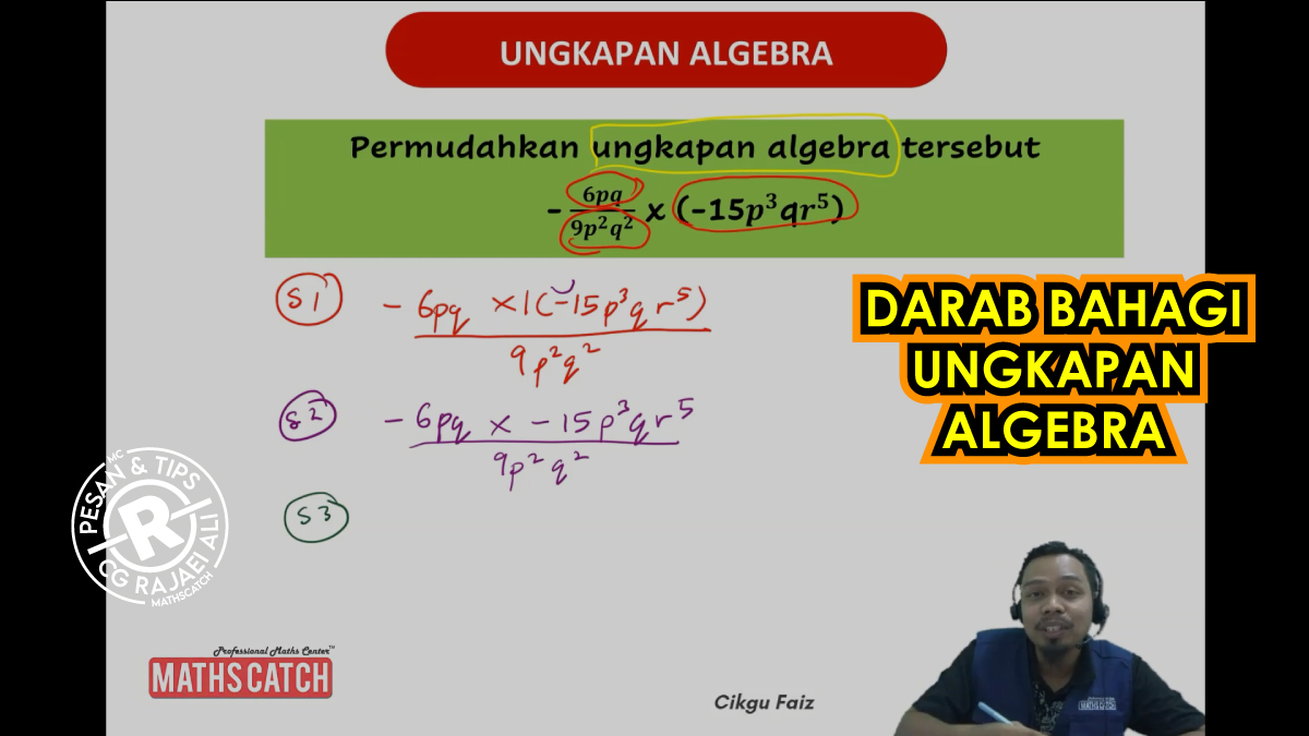 Darab Bahagi Ungkapan Algebra